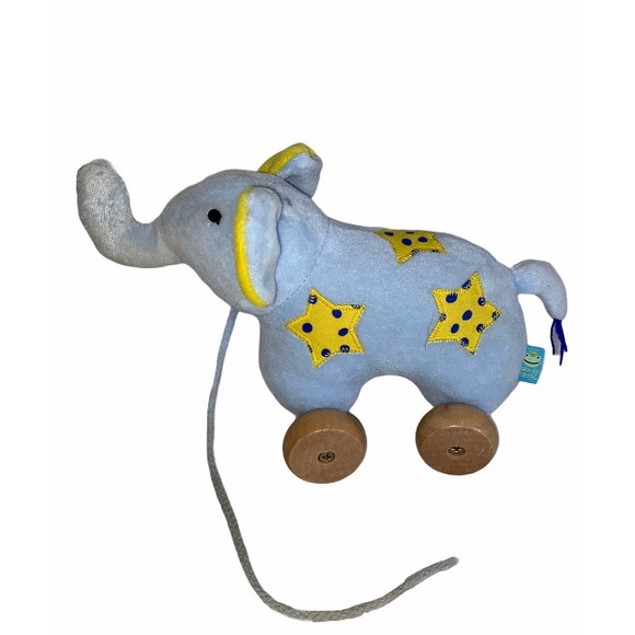 Rich Frog | Toys | Rich Frog Elephant Plush Wood Pull Unisex Baby Toy ...